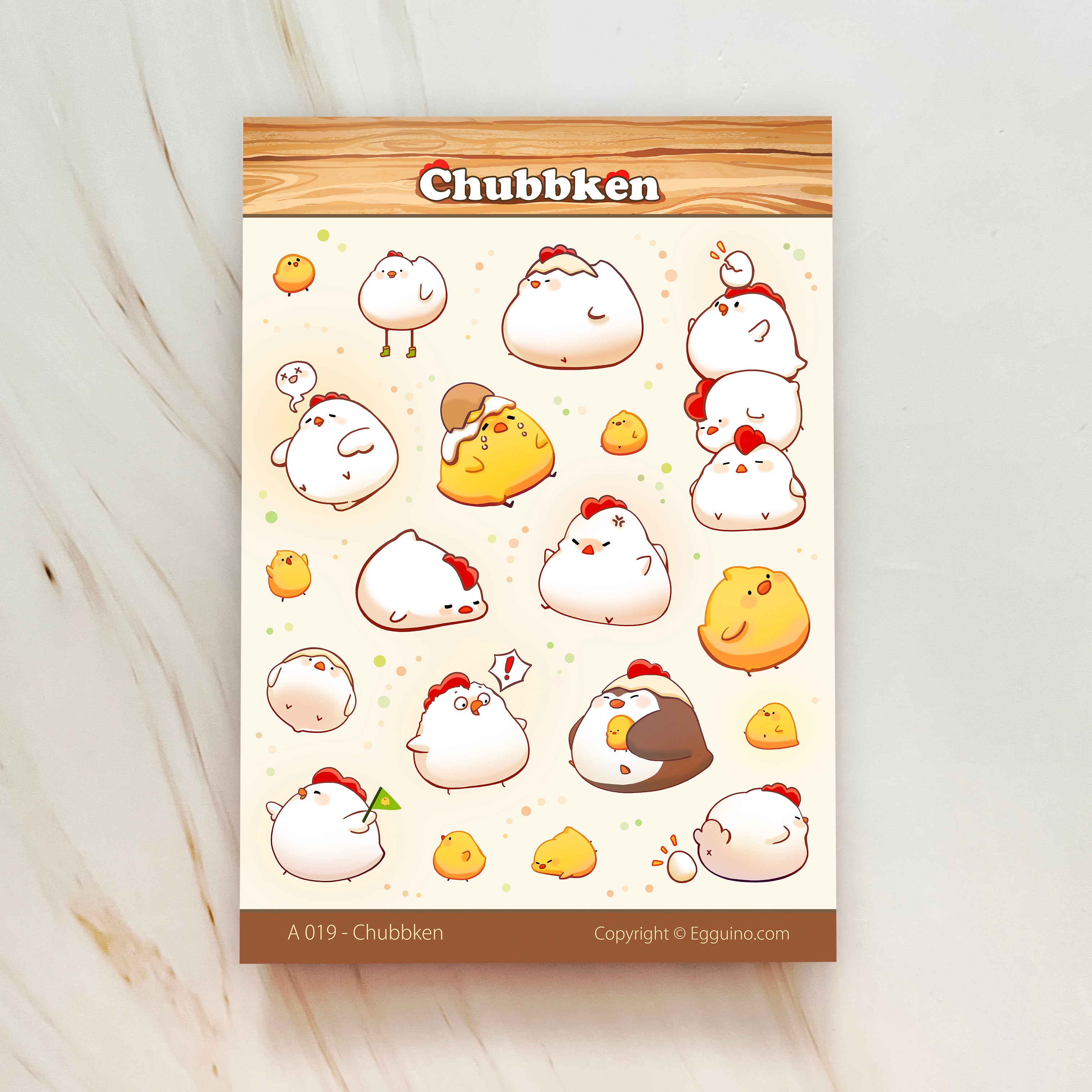 Sticker Sheet: Chubbken – EGGUINO